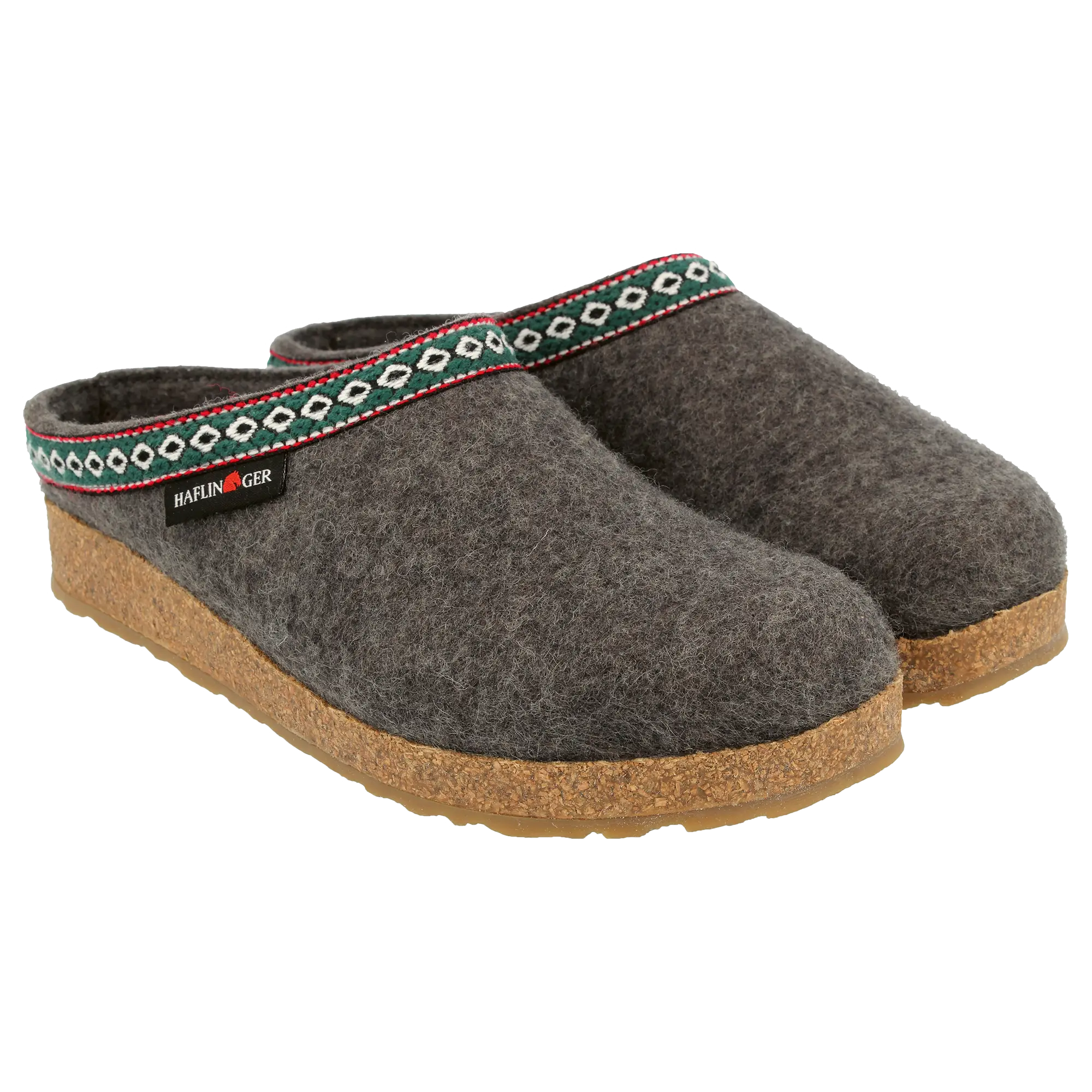 Haflinger GZ Clogs – Wool Felt Slippers with Bavaria Trim – haflingerUSA